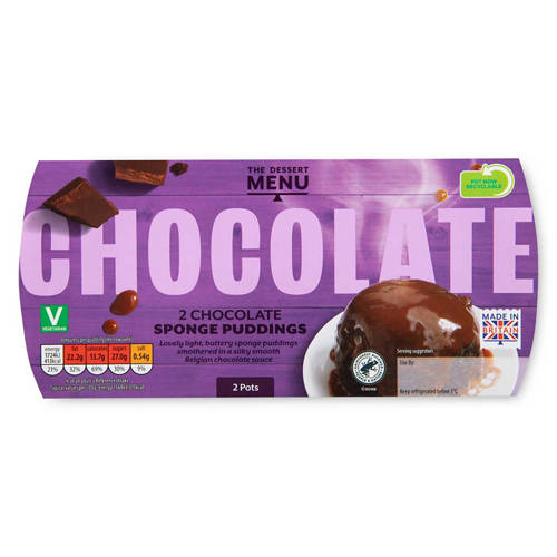 Chocolate Sponge Puddings 2 Pack | ALDI UK